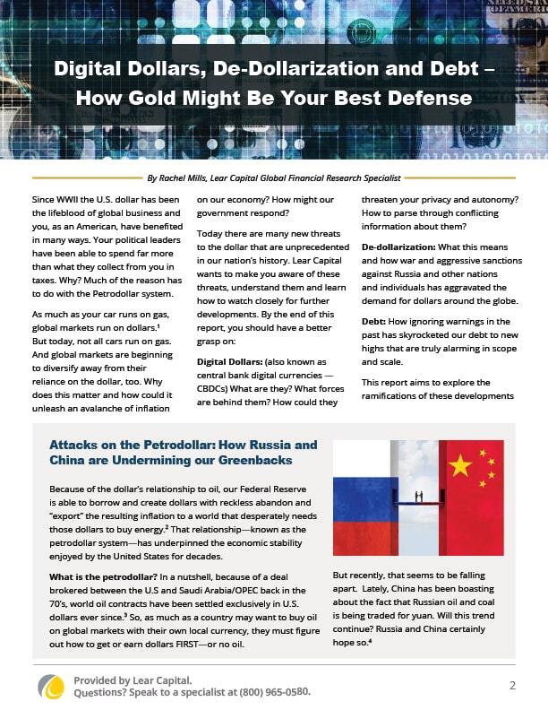 Buy Gold and Silver Coins or Bars Online - Lear Capital Gold IRA